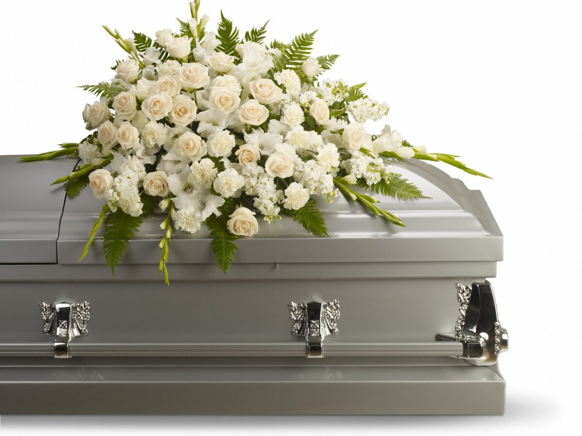 Silken Serenity Casket Spray | La Tulipe floral designs